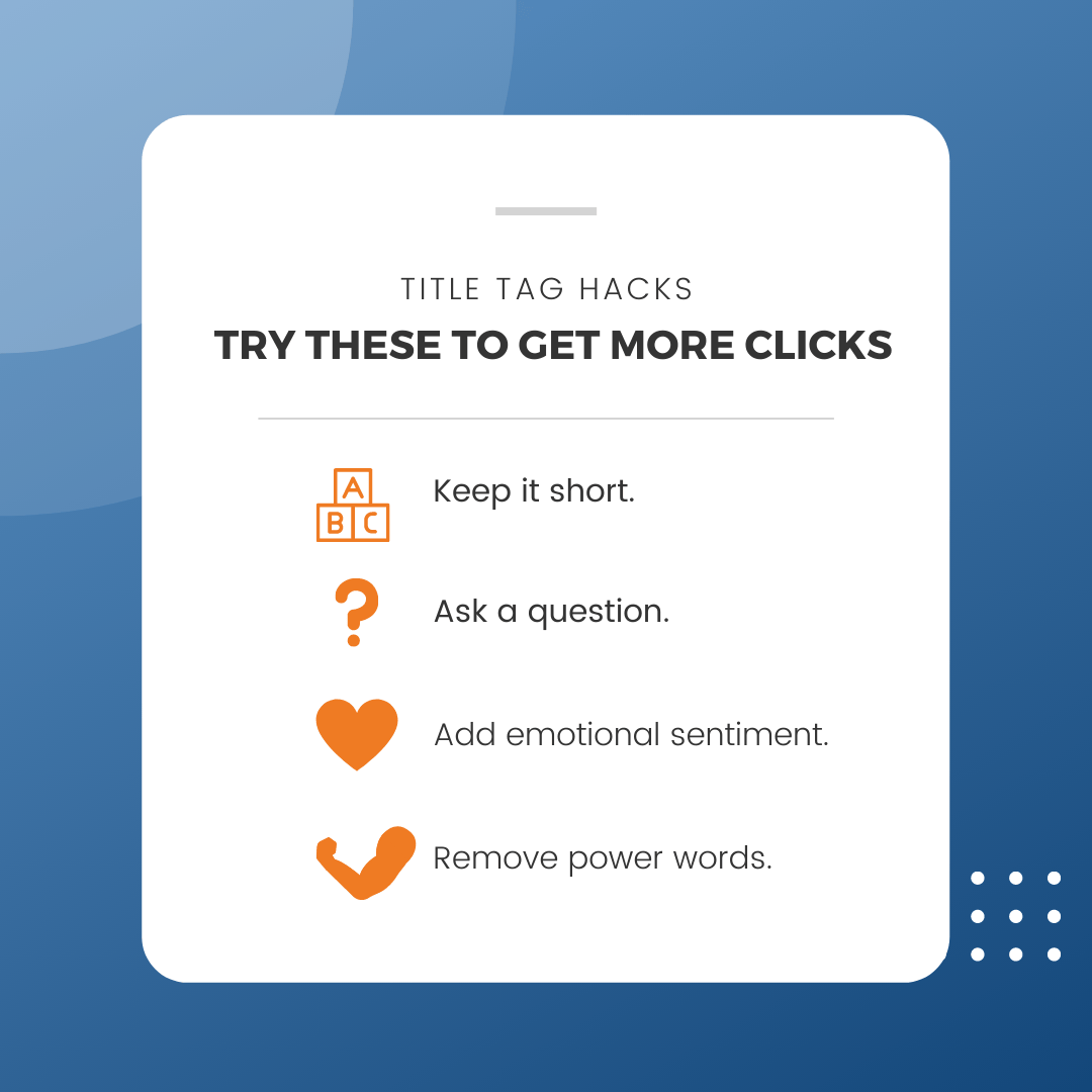 SEO Title Tag - 11 Tips to Improve Click Through Rate and Traffic